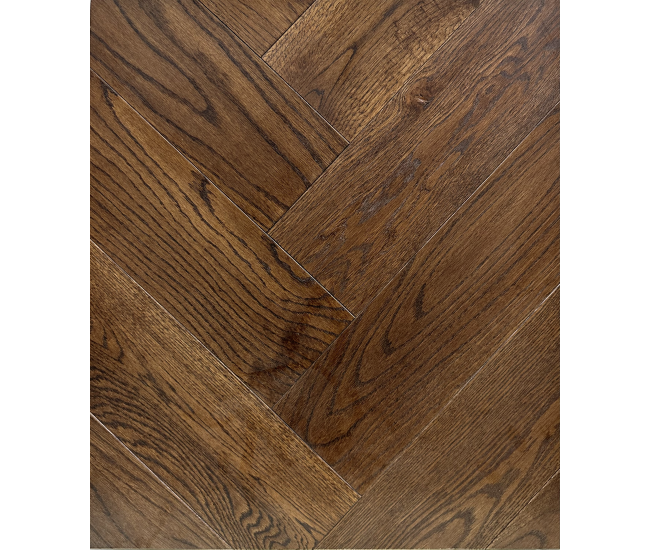 Caramel AB Grade Oak Herringbone Engineered Wood Flooring 15mm x 120mm ...