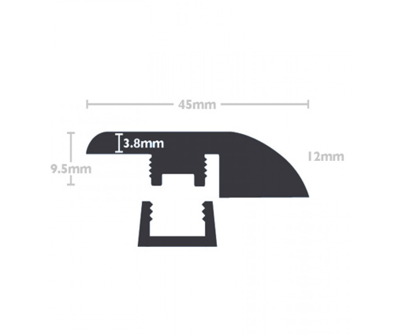 Notting Hill Ivory WPC Ramp Profile - 2.2m
