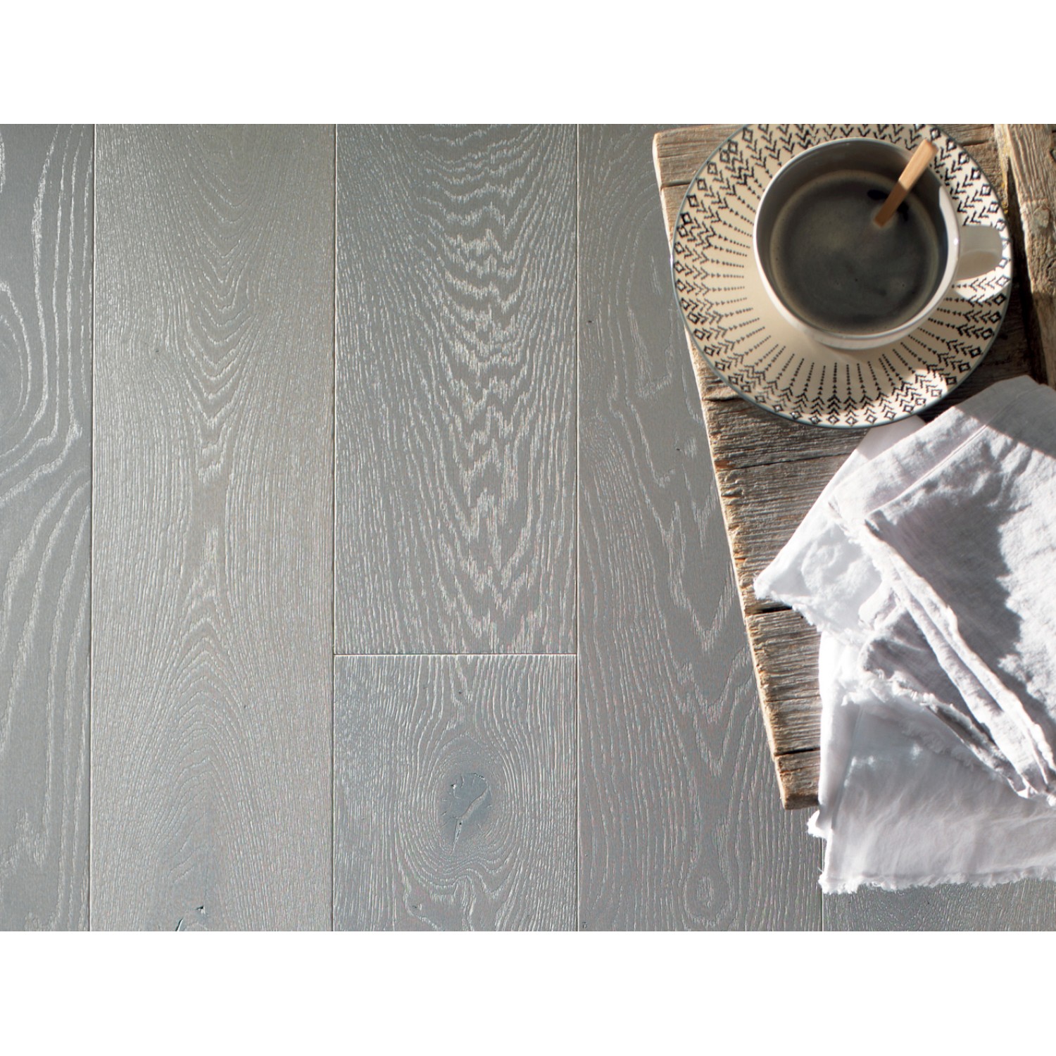 Grey Home Classic Oak Engineered Wood Flooring 10mm x 150mm Brushed ...